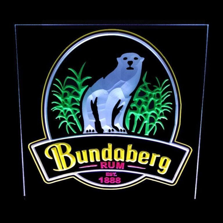 Bundaberg Bundy Rum - Acrylic LED Sign - Bettaline Designs