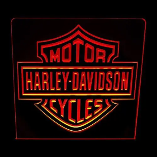 Harley Davidson 1 - Acrylic LED Sign - Bettaline Designs