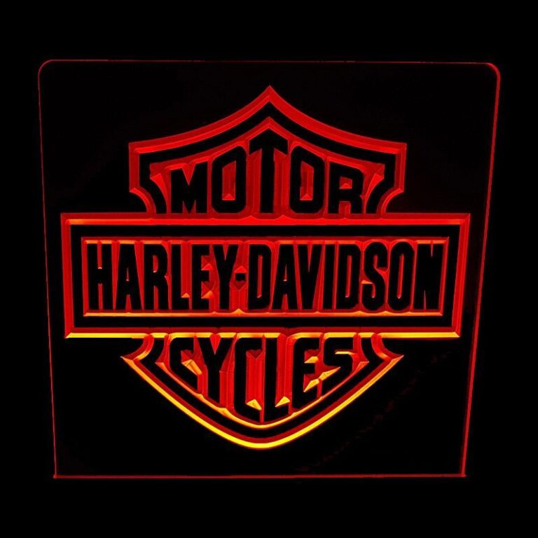 Harley Davidson 2 - Acrylic LED Sign - Bettaline Designs