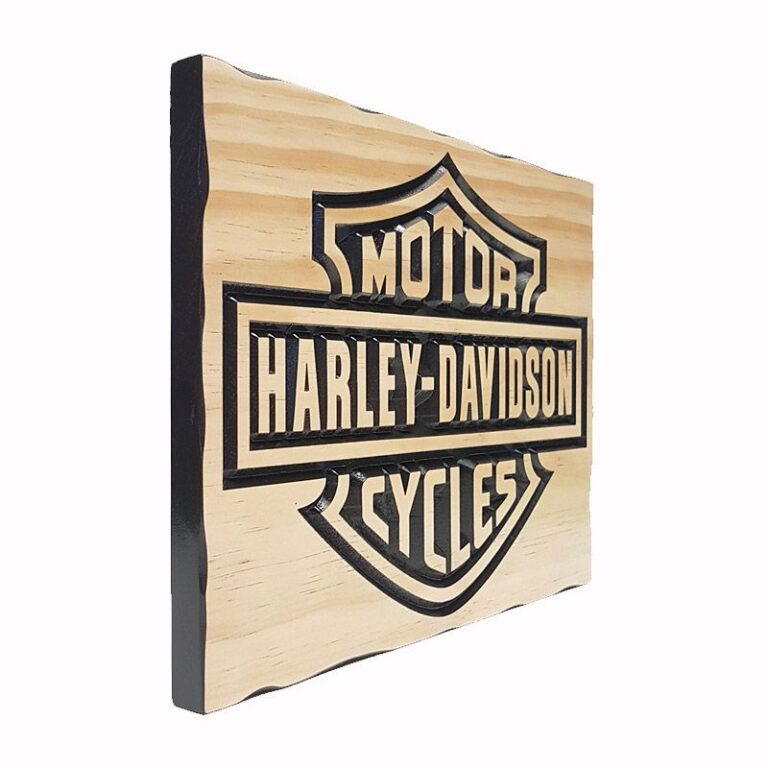Harley Davidson 2 - Timber Sign - Bettaline Designs