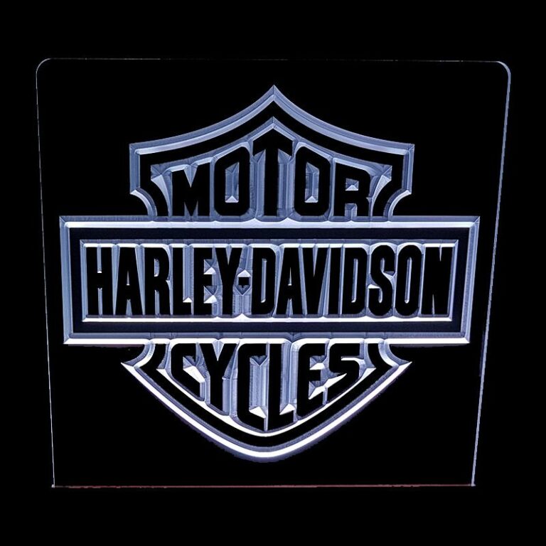 Harley Davidson 2 - Acrylic LED Sign - Bettaline Designs
