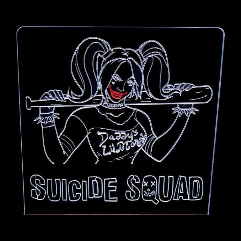 Harley Quinn 2 - Acrylic LED Sign - Bettaline Designs