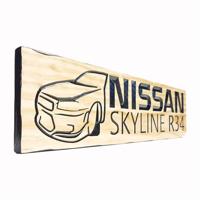 R33 Nissan Skyline - Timber Sign - Bettaline Designs
