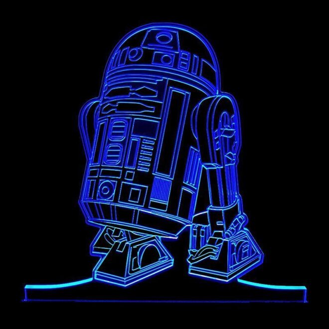 R2-D2 Star Wars - Acrylic LED Sign - Bettaline Designs