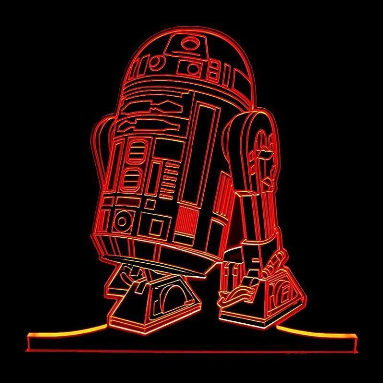 R2-D2 Star Wars - Acrylic LED Sign - Bettaline Designs