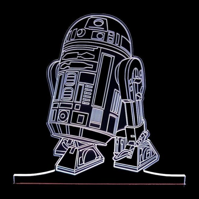 R2-D2 Star Wars - Acrylic LED Sign - Bettaline Designs
