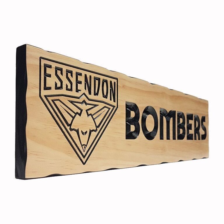 Essendon Bombers - Timber Sign - Bettaline Designs