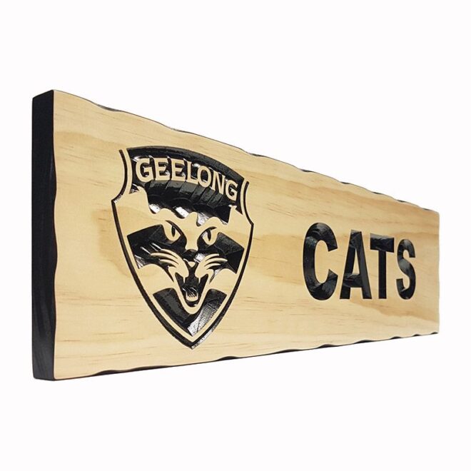 Geelong Cats - Timber Sign - Bettaline Designs