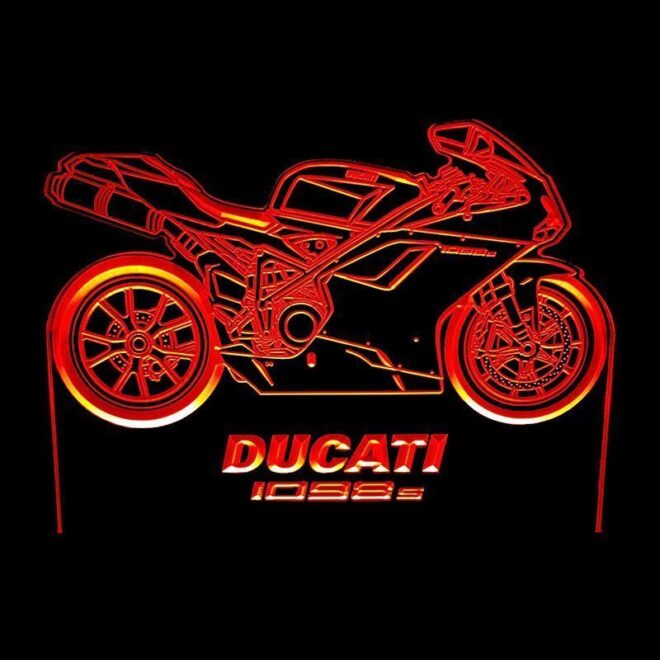 Ducati 1098S - Acrylic LED Sign - Bettaline Designs