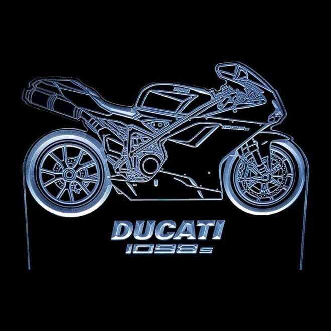 Ducati 1098S - Acrylic LED Sign - Bettaline Designs