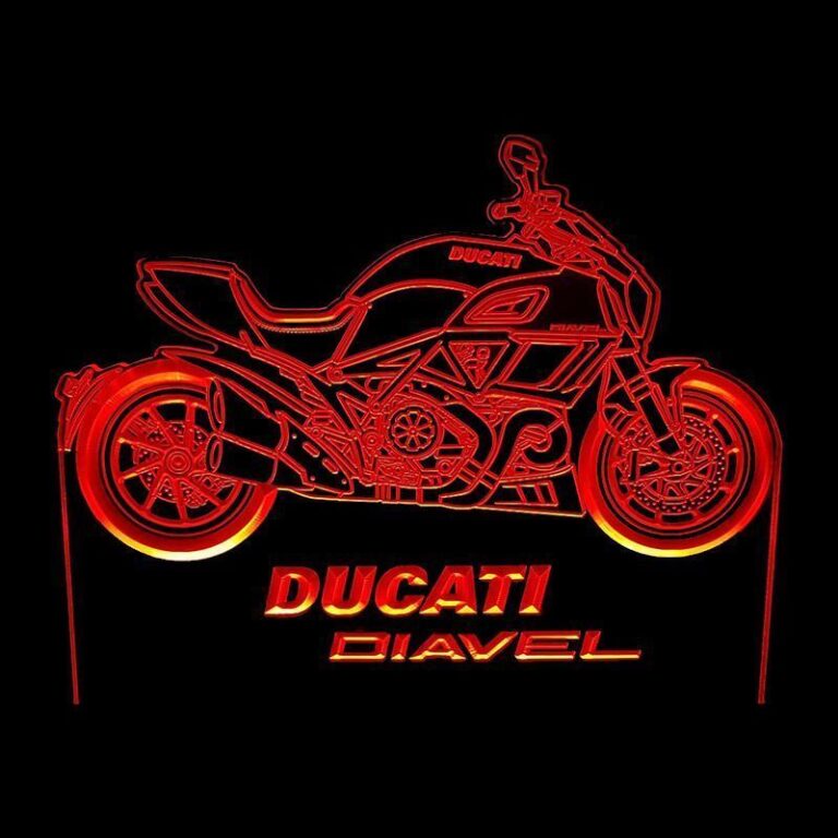 Ducati Diavel - Acrylic LED Sign - Bettaline Designs