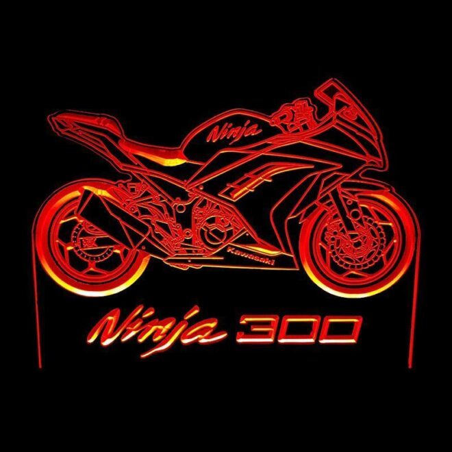 Kawasaki Ninja 300 - Acrylic LED Sign - Bettaline Designs