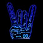 Music Rock On Band Hands 1 - RGB Acrylic LED Sign - Bettaline Designs