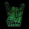 Music Rock On Band Hands 3 - RGB Acrylic LED Sign - Bettaline Designs