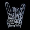 Music Rock On Band Hands 3 - RGB Acrylic LED Sign - Bettaline Designs