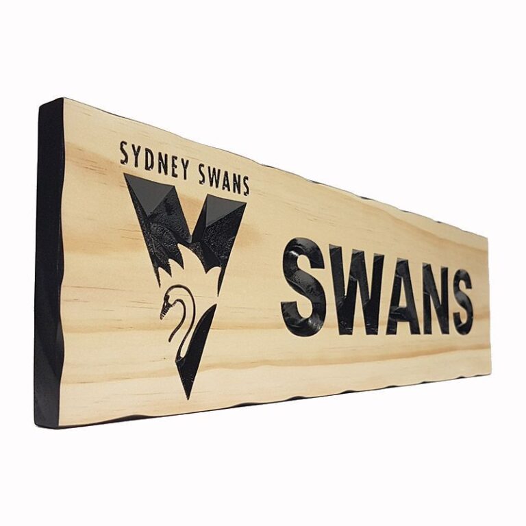 Sydney Swans - Timber Sign - Bettaline Designs