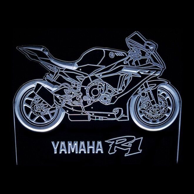 Yamaha R1 - Acrylic LED Sign - Bettaline Designs
