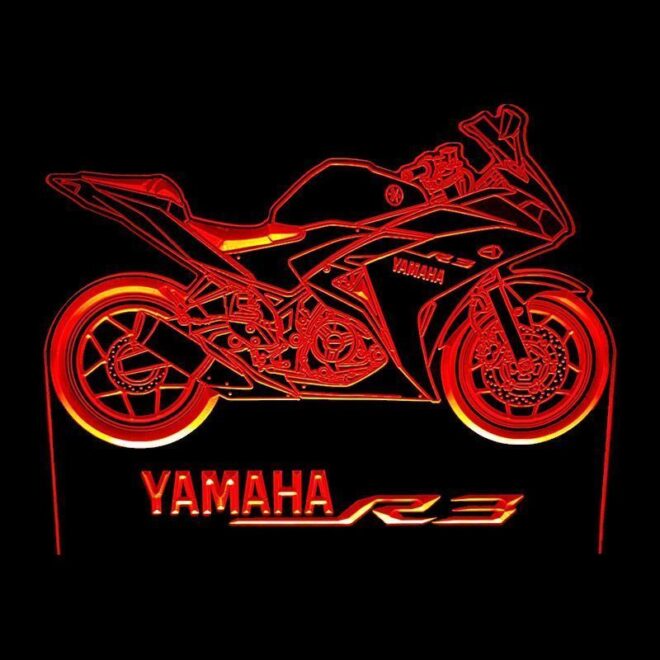 Yamaha R3 - Acrylic LED Sign - Bettaline Designs