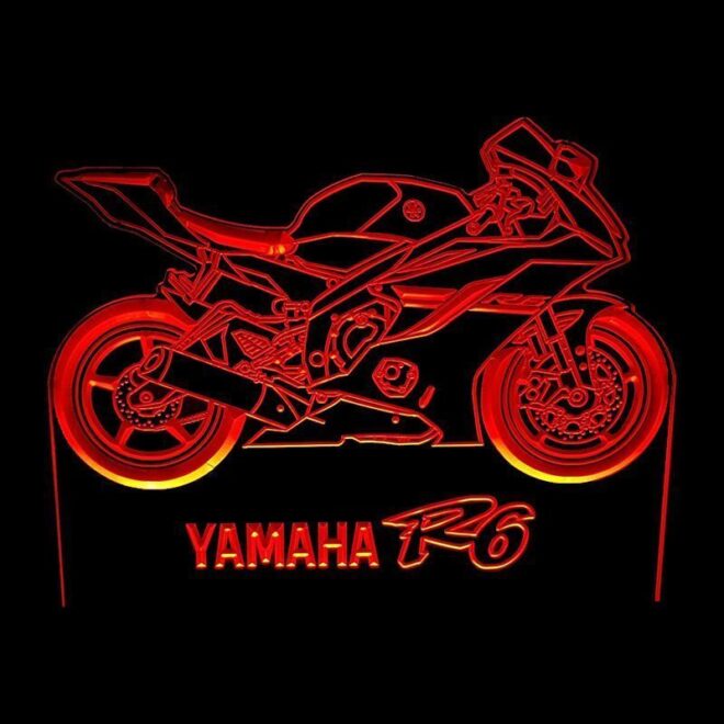 Yamaha R6 - Acrylic LED Sign - Bettaline Designs