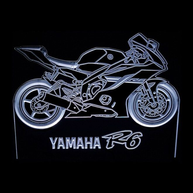 Yamaha R6 - Acrylic LED Sign - Bettaline Designs