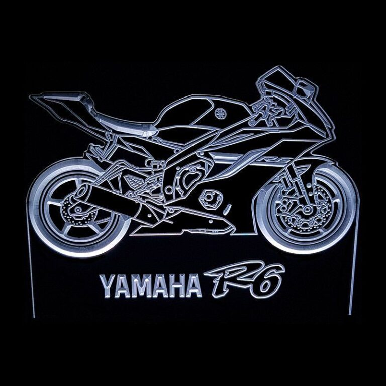 Yamaha R6 - Acrylic LED Sign - Bettaline Designs