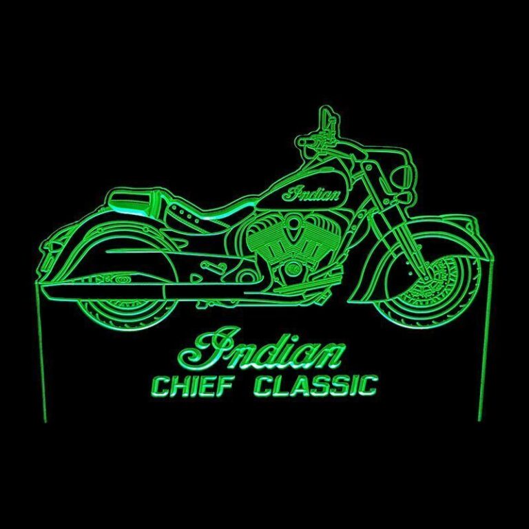 Indian Chief Classic - Acrylic LED Sign - Bettaline Designs