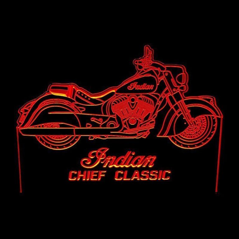 Indian Chief Classic - Acrylic LED Sign - Bettaline Designs
