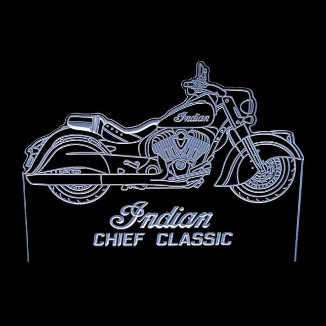 Indian Chief Classic - Acrylic LED Sign - Bettaline Designs