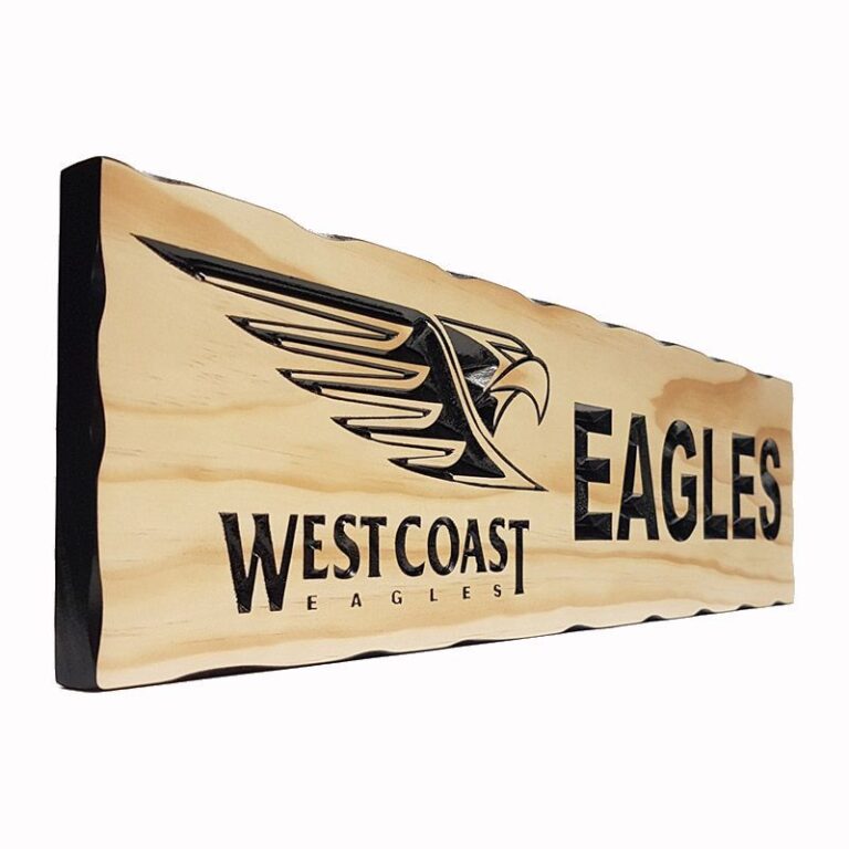 West Coast Eagles - Timber Sign - Bettaline Designs