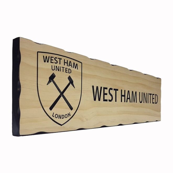 West Ham United London - Timber Sign - Bettaline Designs