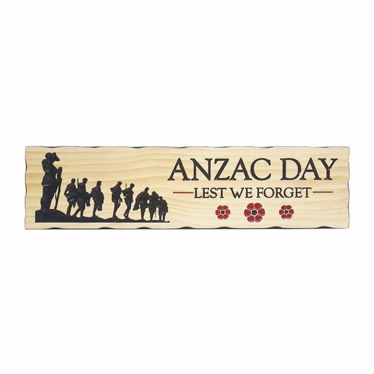 Anzac Day 3 - Timber Sign - Bettaline Designs