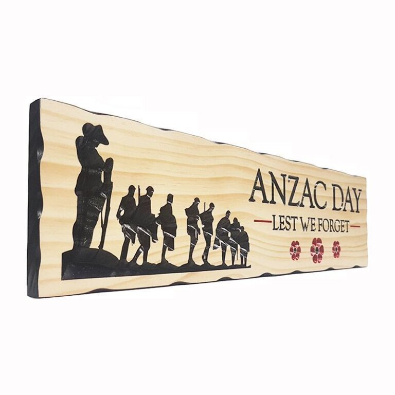 Anzac Day 3 - Timber Sign - Bettaline Designs