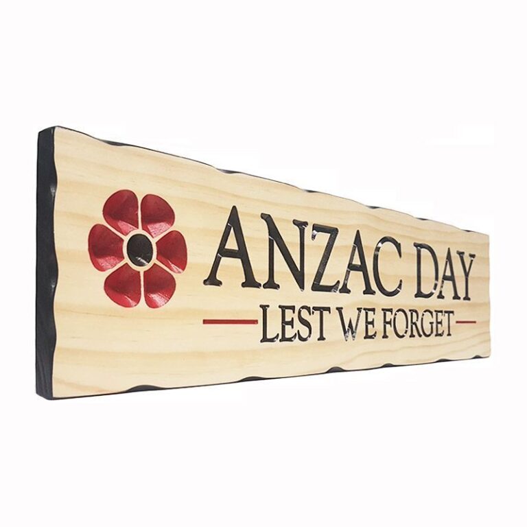 Anzac Day - Timber Sign - Bettaline Designs