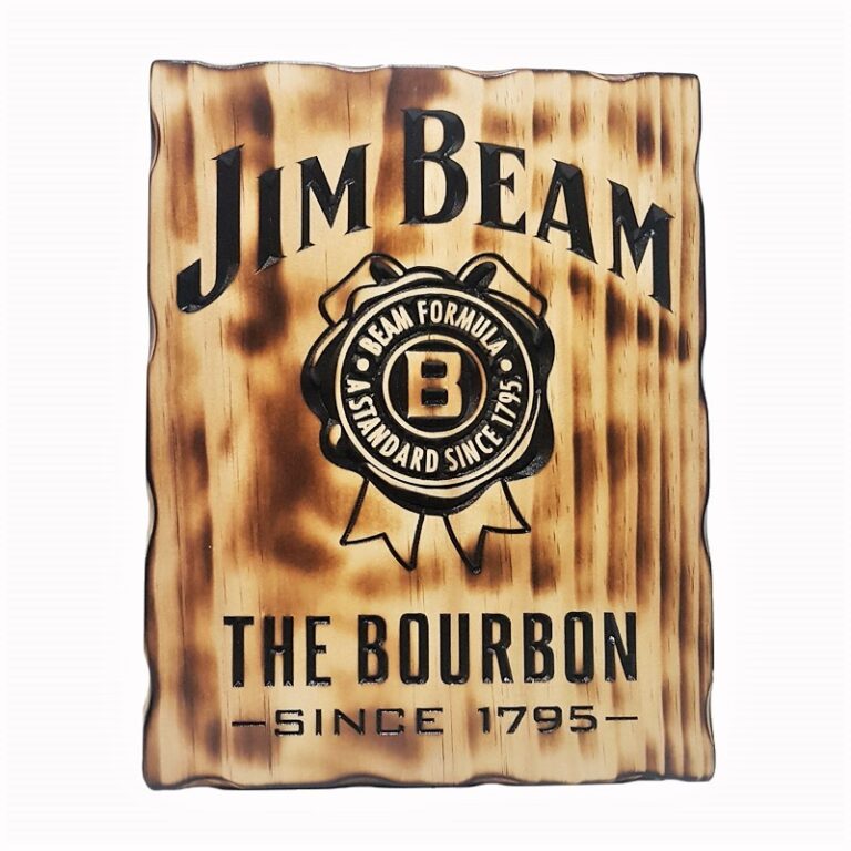 Jim Beam 2 Rustic - Timber Sign - Bettaline Designs