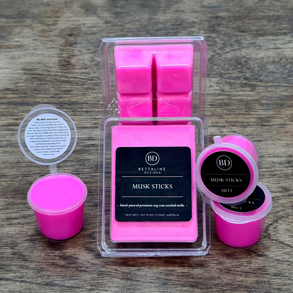Musk Sticks - 100% Soy Wax Scented Melts - Bettaline Designs