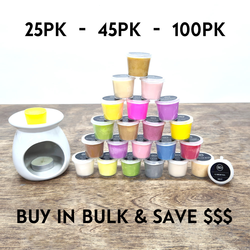 BULK PACKS - 100% Soy Wax Scented Melt Pots - Bettaline Designs
